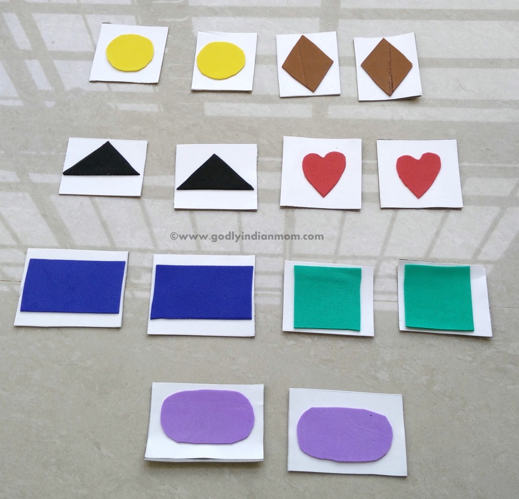 Colour and Shape Matching Card Game – Godly Indian Mom